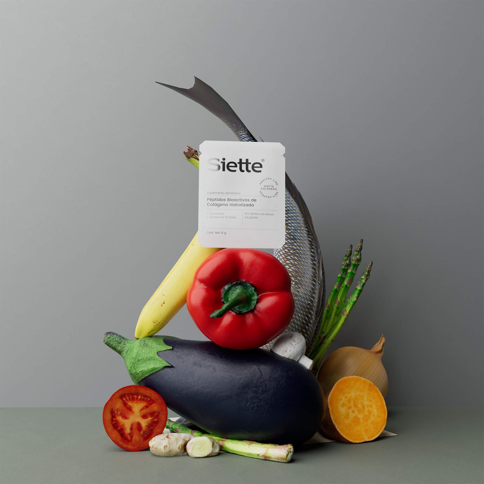 Siette Healthy | Péptidos Bioactivos de Colágeno Hidrolizado - Caja co